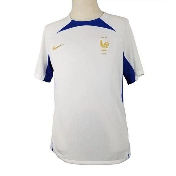 Nike | Shirts | France National Team Shirt Mens M White Blue Soccer ...